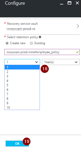 Azure Backup and Recovery Services – Configure Long Term Retention up ...