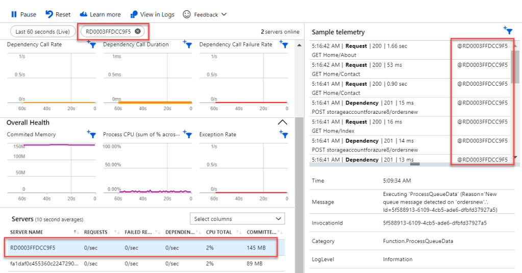 Application Insights – Analyze live traffic using Live Metrics ...